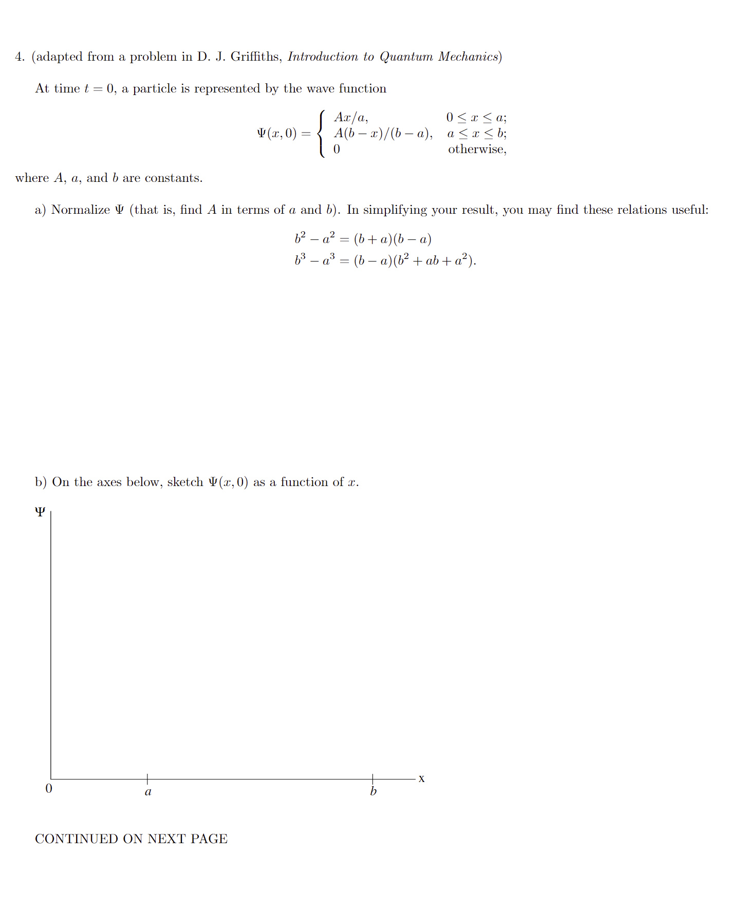 Solved (adapted from a problem in D. ﻿J. ﻿Griffiths, | Chegg.com