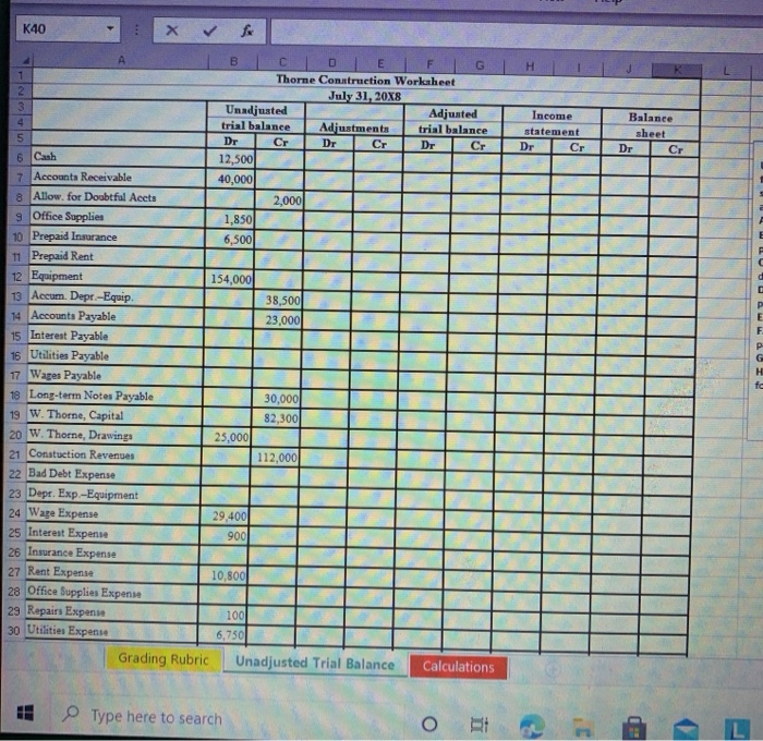 K40 х NEN Income statement Dr Cr Balance sheet Dr Cr | Chegg.com