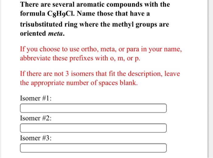 Solved There are several aromatic compounds with the formula | Chegg.com