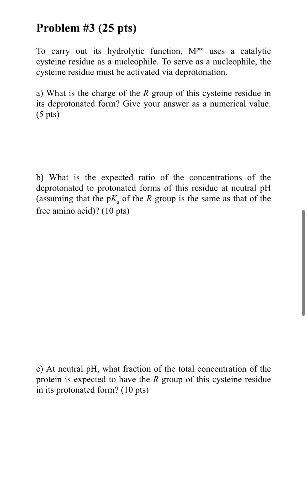 Solved Problem #3 (25 ﻿pts)To carry out its hydrolytic | Chegg.com
