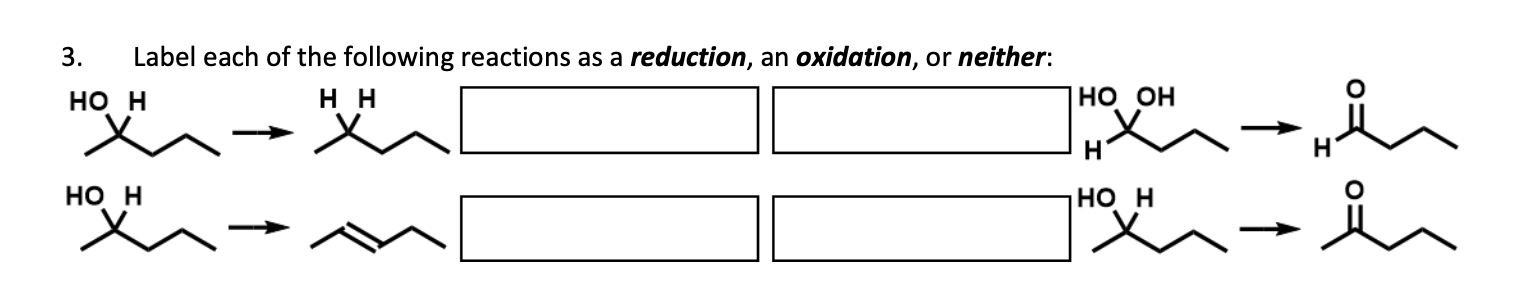 Solved Label each of the following reactions as a reduction, | Chegg.com