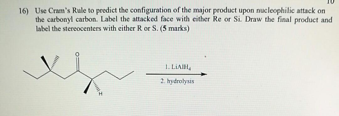 Solved 16) Use Cram's Rule to predict the configuration of | Chegg.com