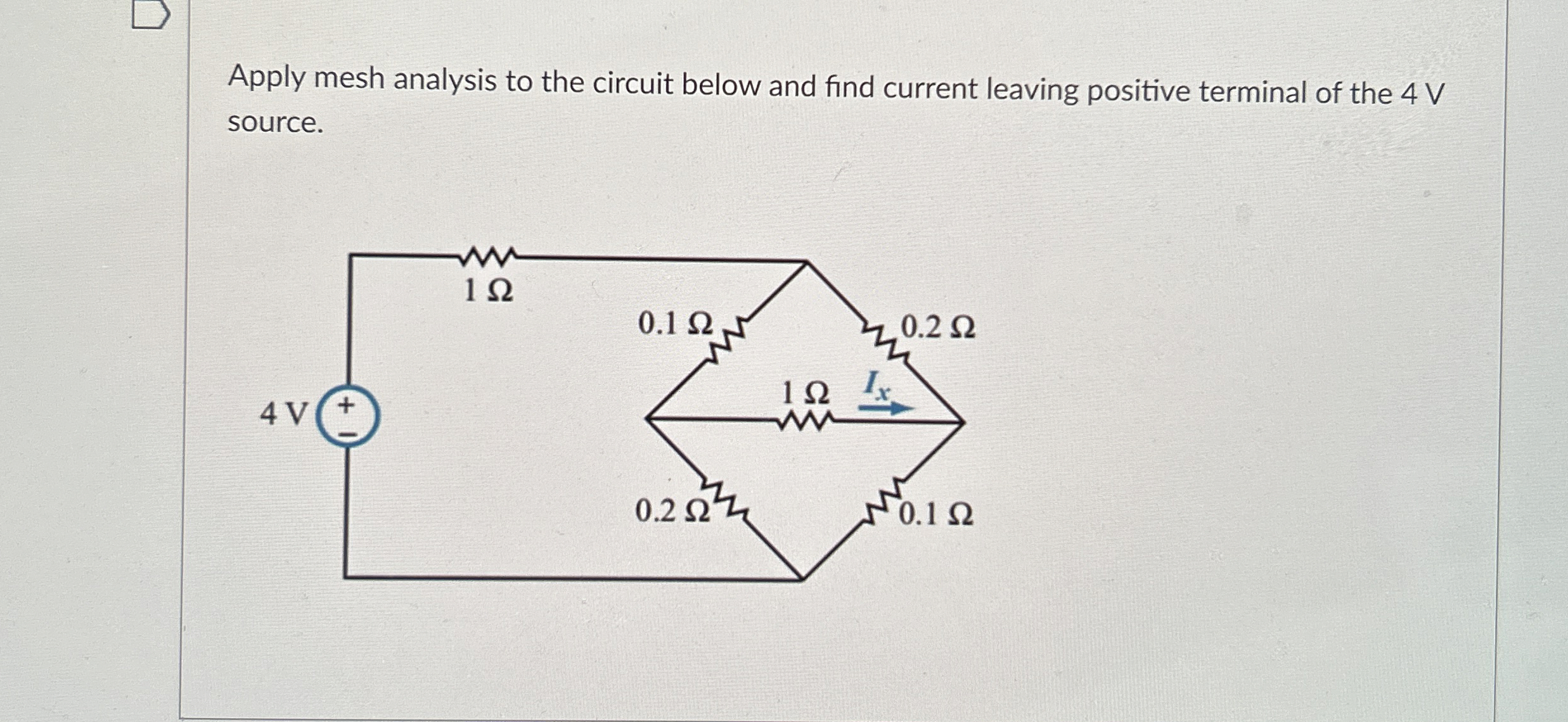 Solved Apply mesh analysis to the circuit below and find | Chegg.com