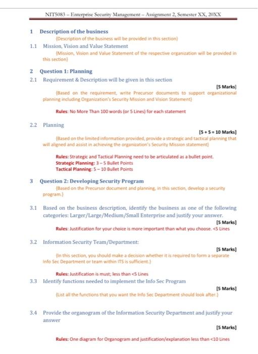 Solved Nits083 Enterprise Security Management Assignment2 1920