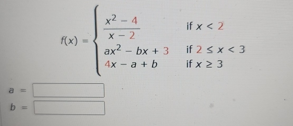 Solved f(x)={x2-4x-2 if x