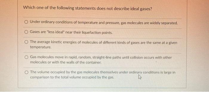 Solved Which one of the following statements does not | Chegg.com