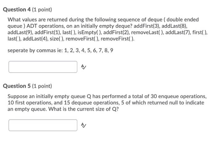 Solved Question 4 1 Point What Values Are Returned During