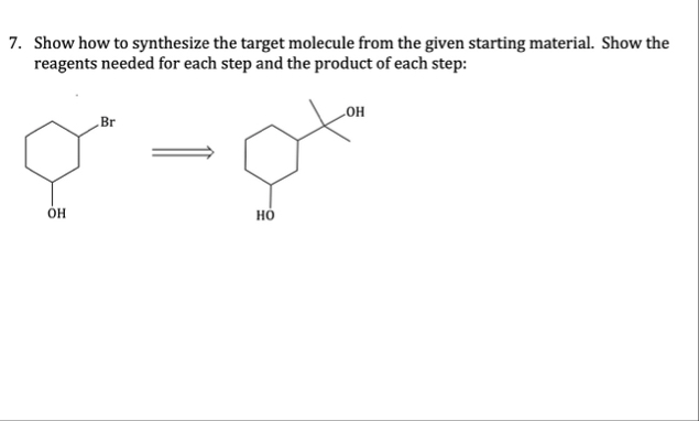 Solved Show how to synthesize the target molecule from the | Chegg.com