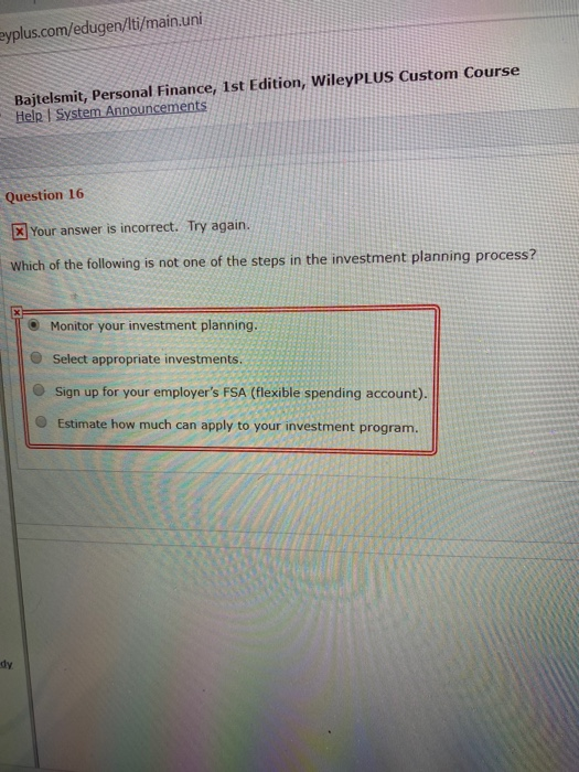 eyplus.com/edugen/lti/main.uni Bajtelsmit, Personal | Chegg.com