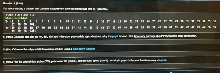 Solved ASAPPLEASE show all the codes for MATLAB | Chegg.com Solved ASAPPLEASE show all the codes for MATLAB | Chegg.com