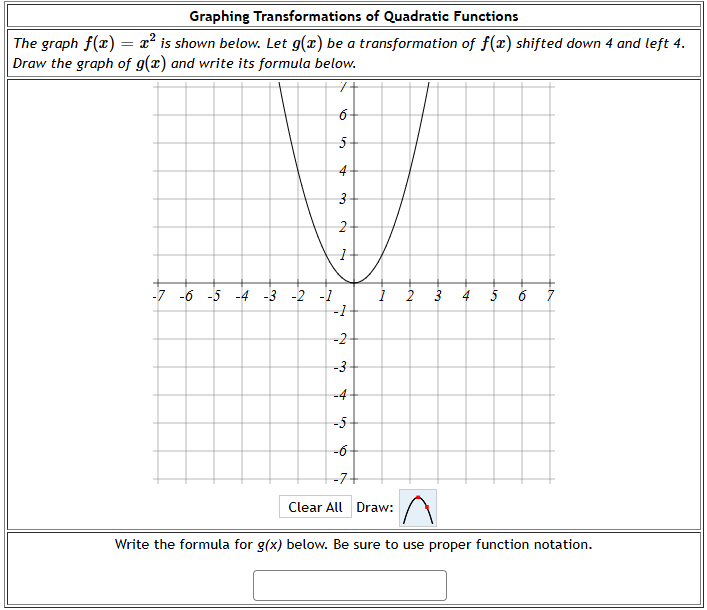 Solved Graphing Transformations of ﻿Quadratic FunctionsThe | Chegg.com