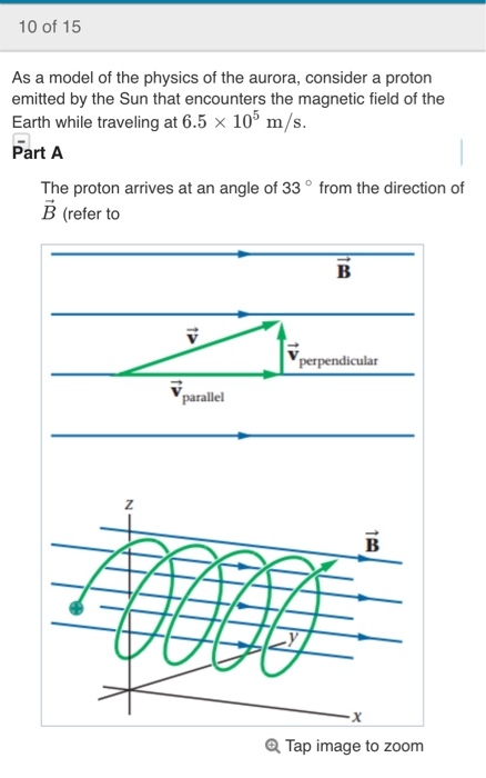 Solved 10 of 15 As a model of the physics of the aurora, | Chegg.com