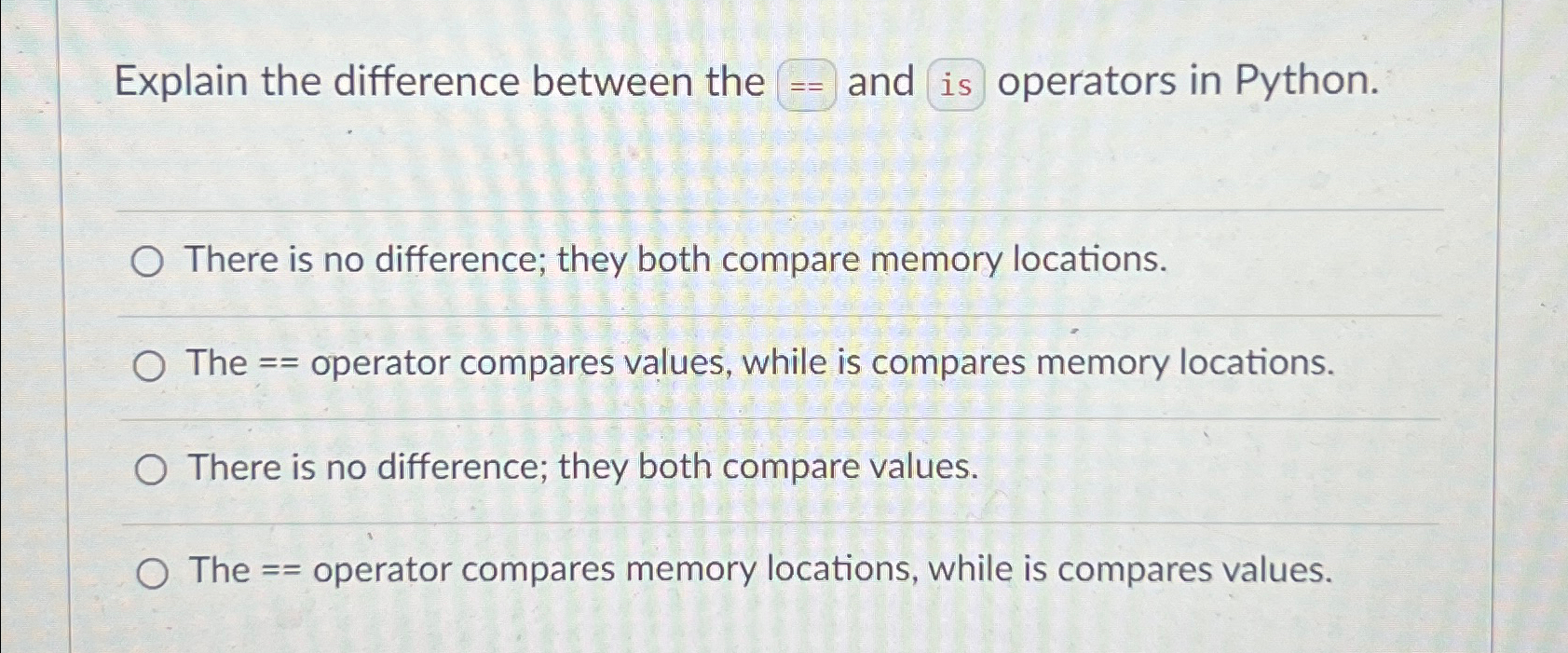 Solved Explain the difference between the ﻿and | Chegg.com