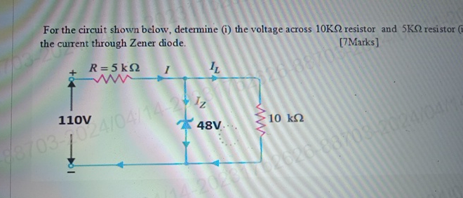 Solved For the circuit shown below, determine (i) ﻿the | Chegg.com