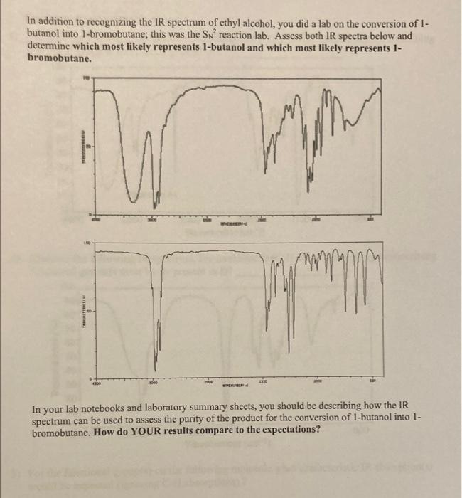 Solved The IR spectrum of ethanol on the previous page was | Chegg.com