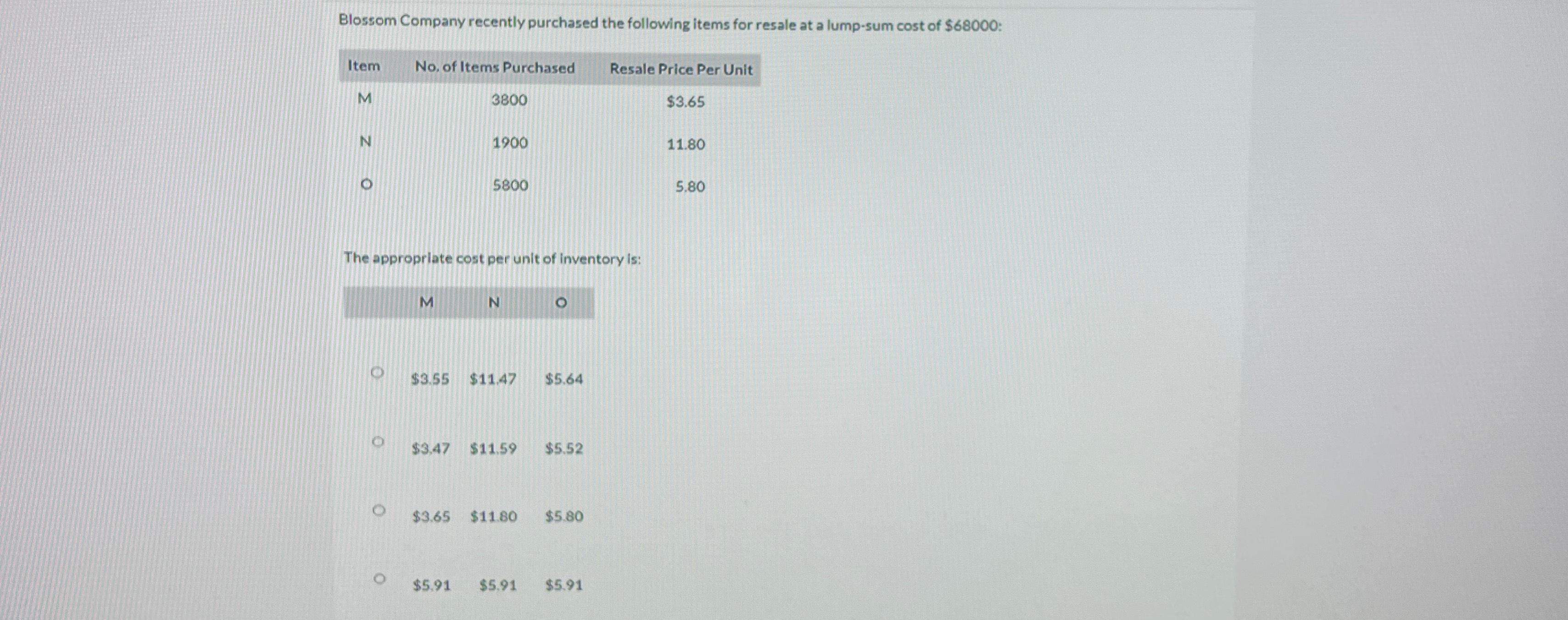 Solved Blossom Company recently purchased the following | Chegg.com