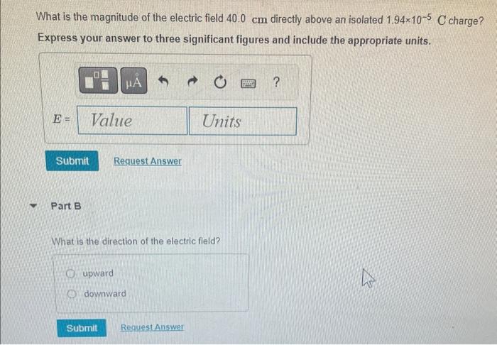 Solved What is the magnitude of the electric field 40.0 cm | Chegg.com