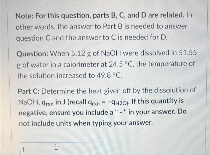 Solved Note: For this question, parts B,C, and D are | Chegg.com