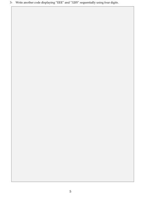 4. PROCEDURE 1- Write a mikroC code that shows the | Chegg.com