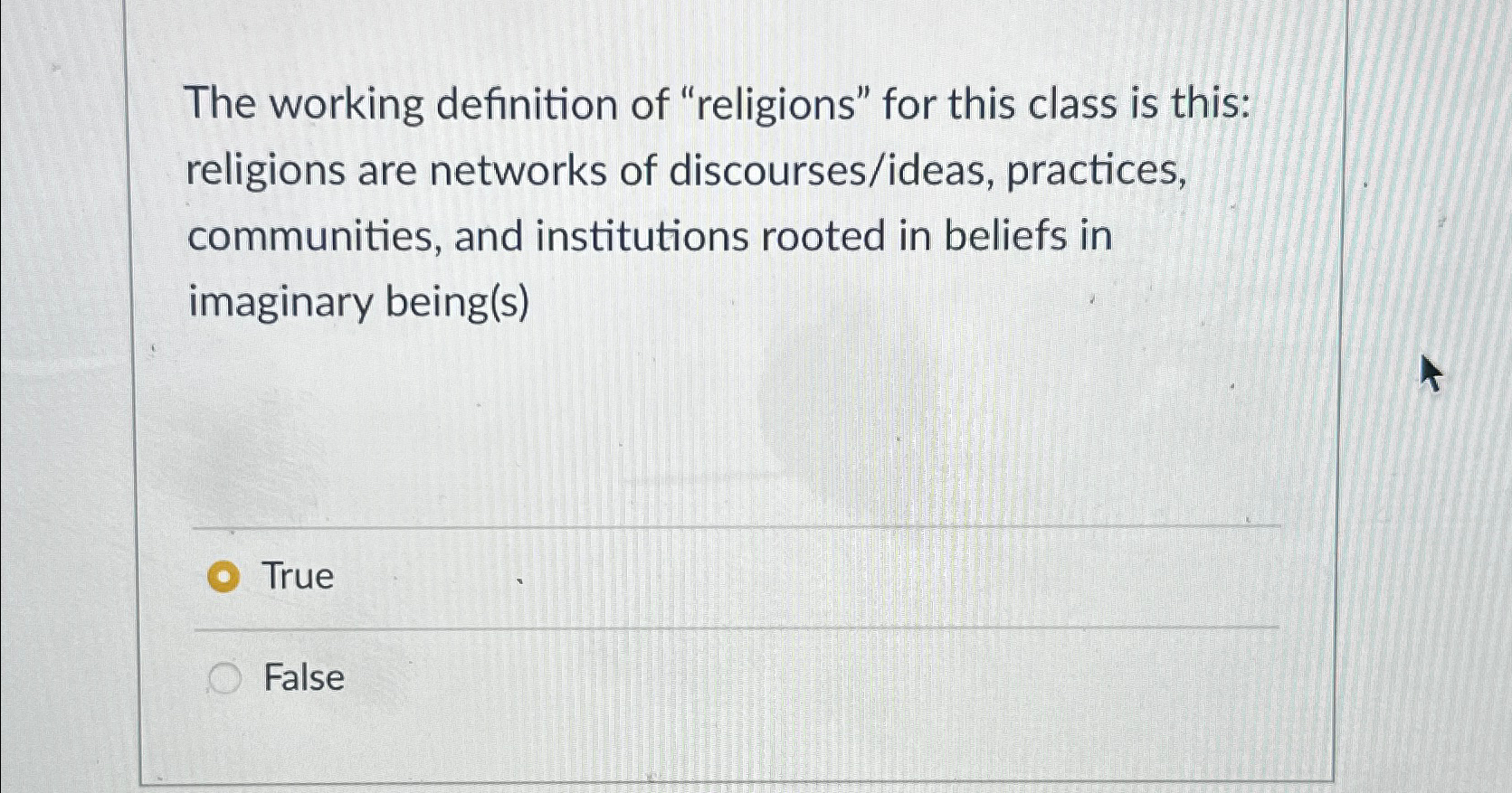 Solved The working definition of "religions" for this class | Chegg.com