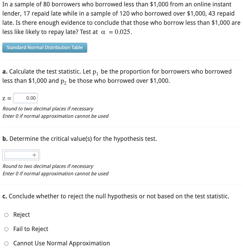 Solved In a sample of 80 ﻿borrowers who borrowed less than | Chegg.com