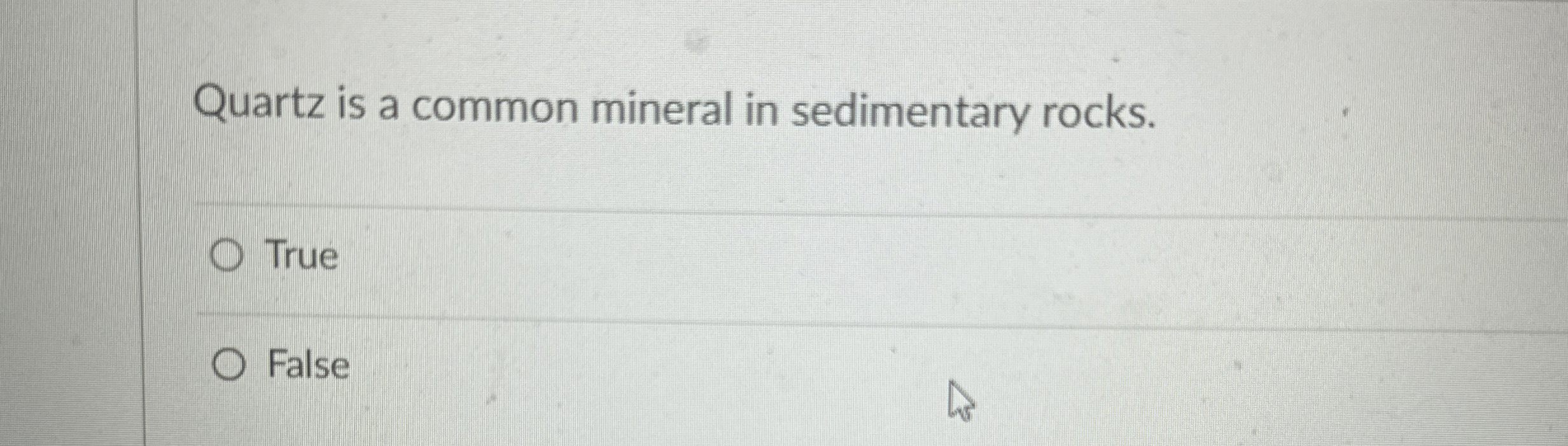 Solved Quartz is a common mineral in sedimentary | Chegg.com