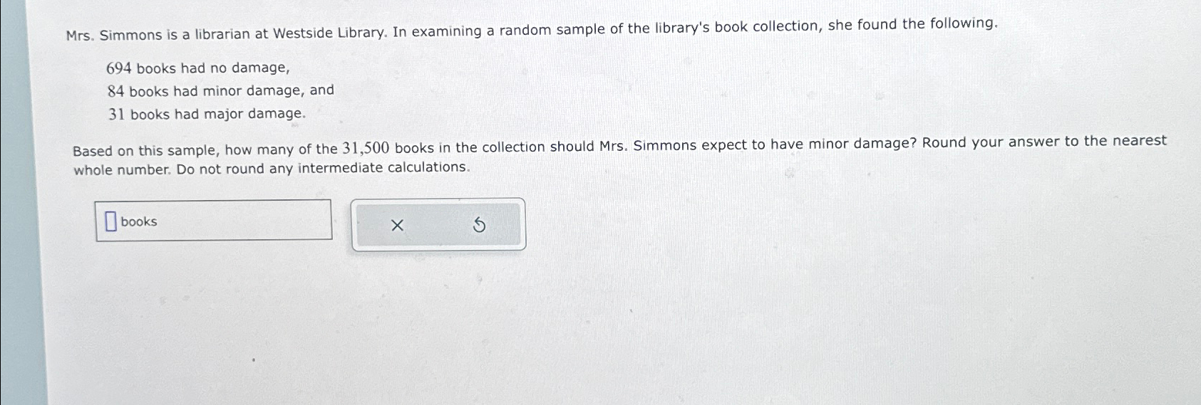 Solved Mrs. ﻿Simmons is a librarian at Westside Library. In | Chegg.com