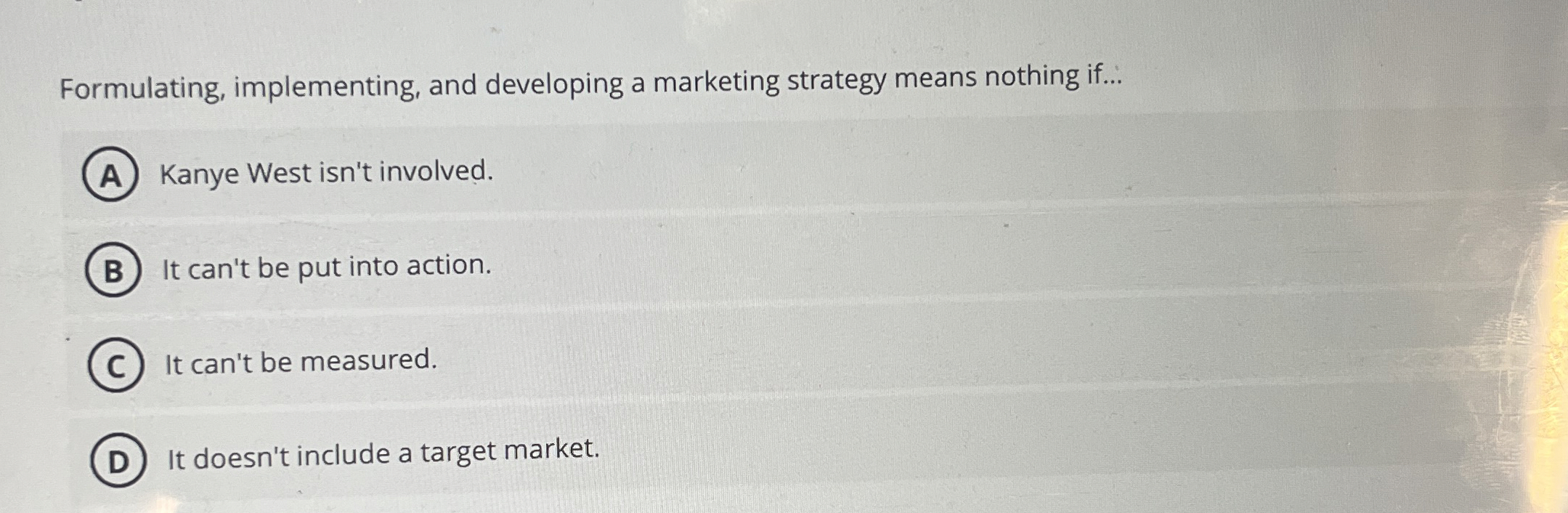 Solved Formulating, implementing, and developing a marketing | Chegg.com