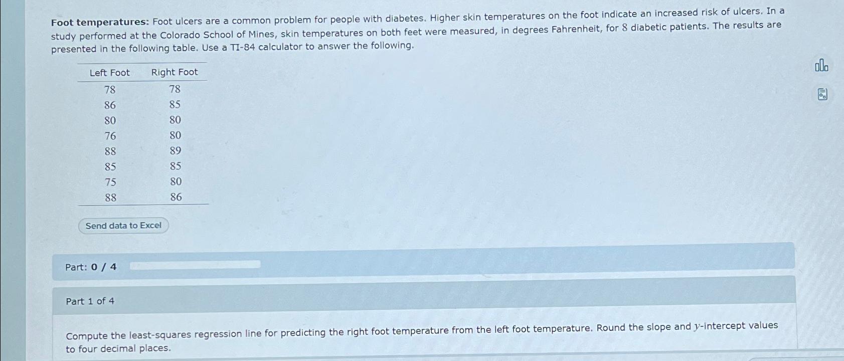 Solved presented in the following table. Use a TI-84 | Chegg.com