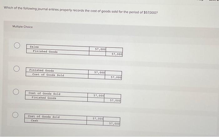Solved Which of the following journal entries properly | Chegg.com