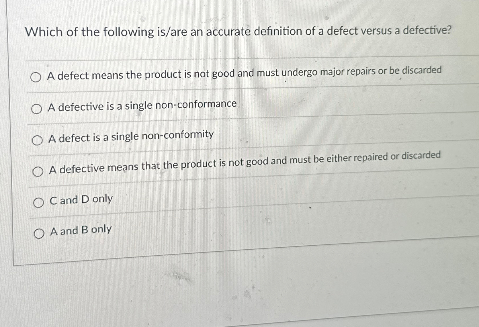 Solved Which of the following is/are an accurate definition | Chegg.com