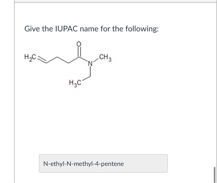 Solved Give the IUPAC name for: (CH3)2C=CHCH(CH3)CH2CHO | Chegg.com