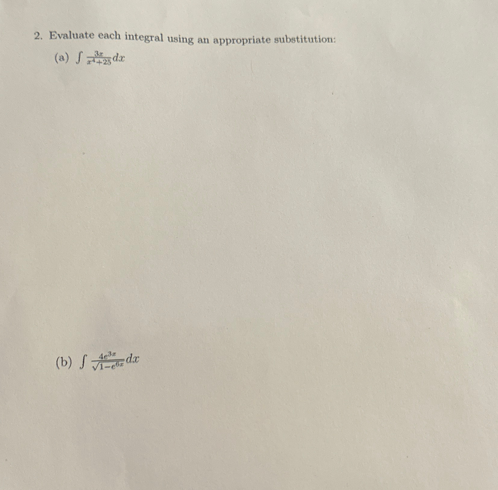 Solved Evaluate each integral using an appropriate | Chegg.com