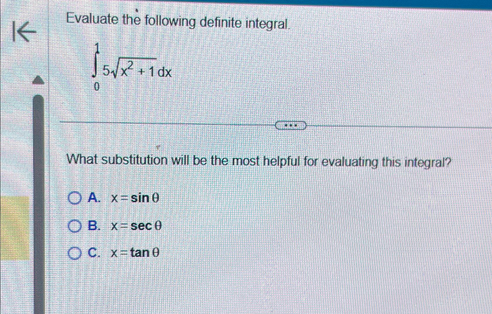 Solved Evaluate The Following Definite 2005
