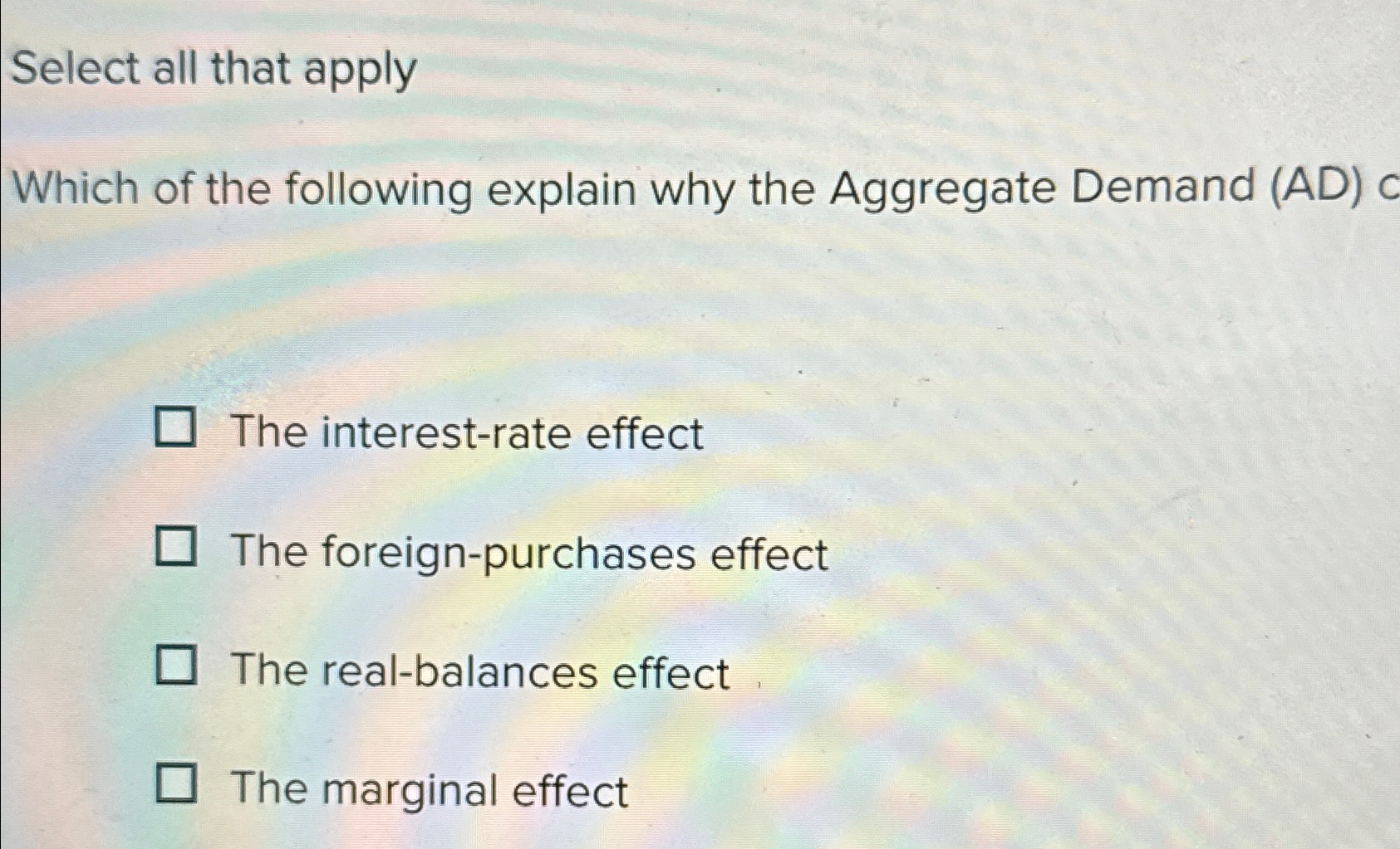 Solved Select all that applyWhich of the following explain | Chegg.com