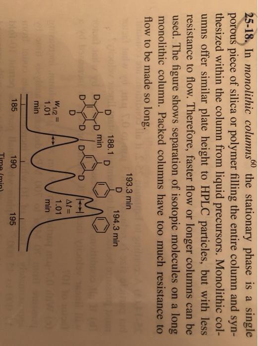 Solved 25-18. In monolithic columns the stationary phase is | Chegg.com