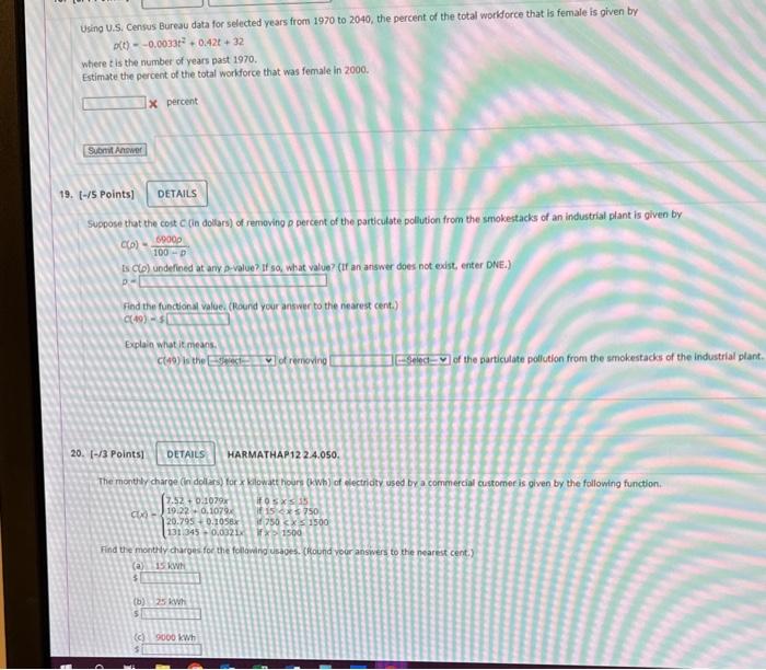 Solved Using U.S. Census Bureau data for selected years from | Chegg.com
