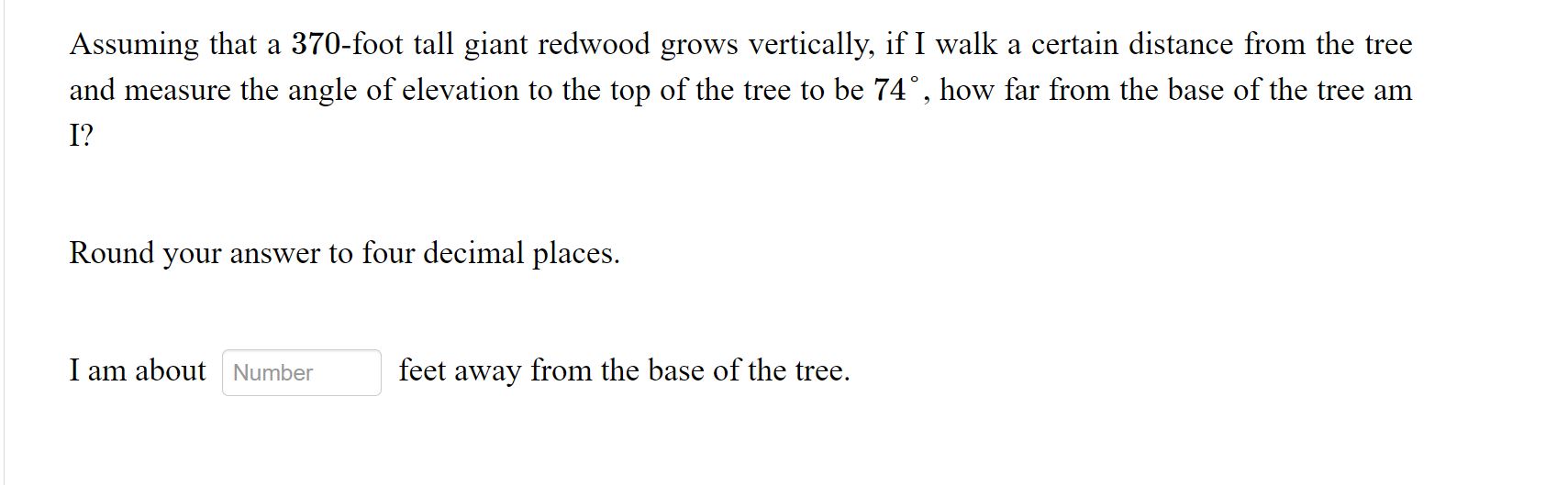 Solved Assuming that a 370 -foot tall giant redwood grows | Chegg.com