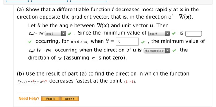 Solved (a) Show that a differentiable function f decreases | Chegg.com