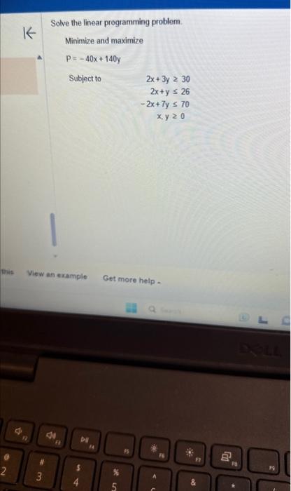 Solved Solve the linear programming problem. Minimize and | Chegg.com