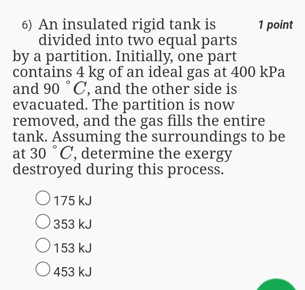 Solved An insulated rigid tank is1 ﻿point divided into two | Chegg.com