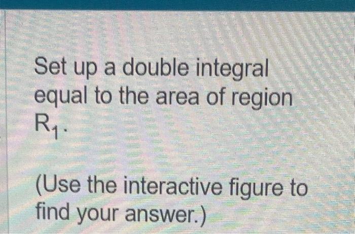 Set up a double integral equal to the area of region | Chegg.com