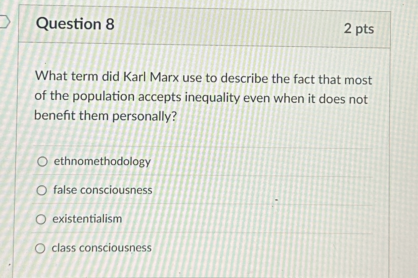 Solved Question 82 ﻿ptsWhat term did Karl Marx use to | Chegg.com