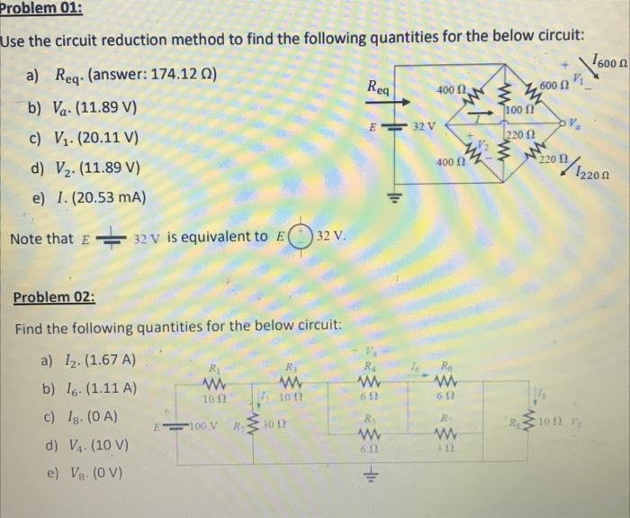 Solved Use the circuit reduction method to find the | Chegg.com