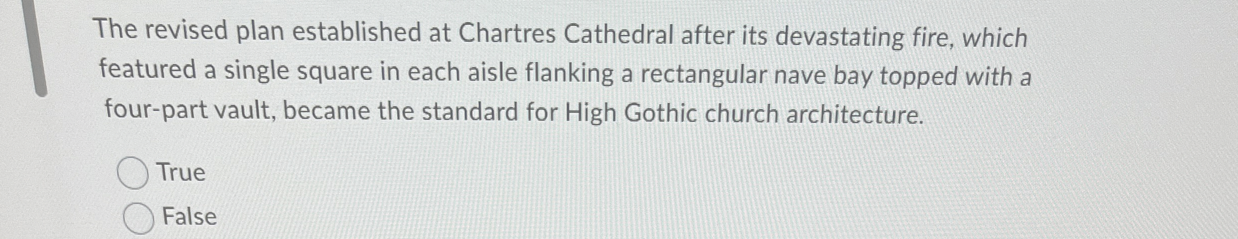 Solved The revised plan established at Chartres Cathedral | Chegg.com