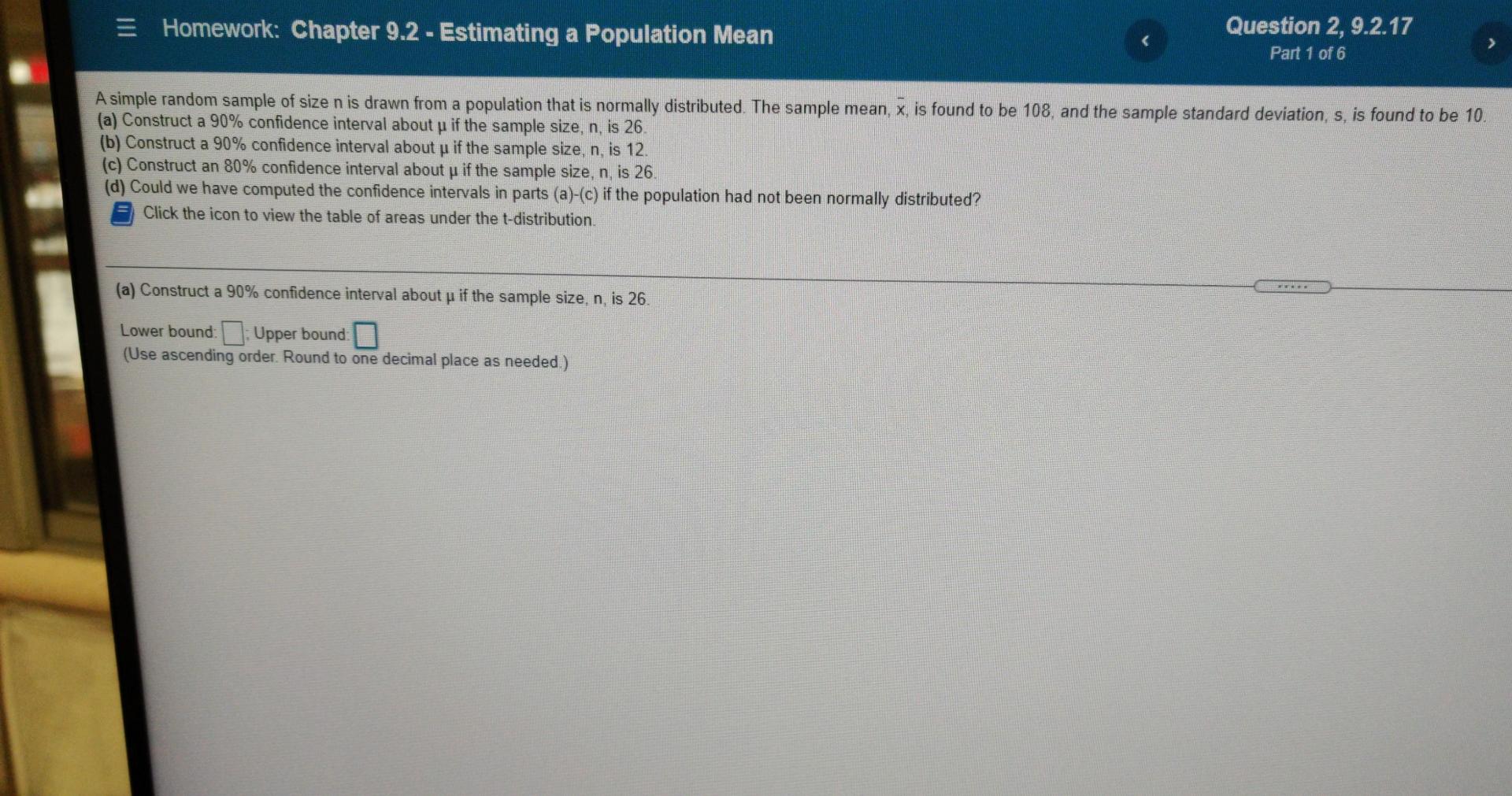 Solved = Homework: Chapter 9.2 - Estimating a Population | Chegg.com