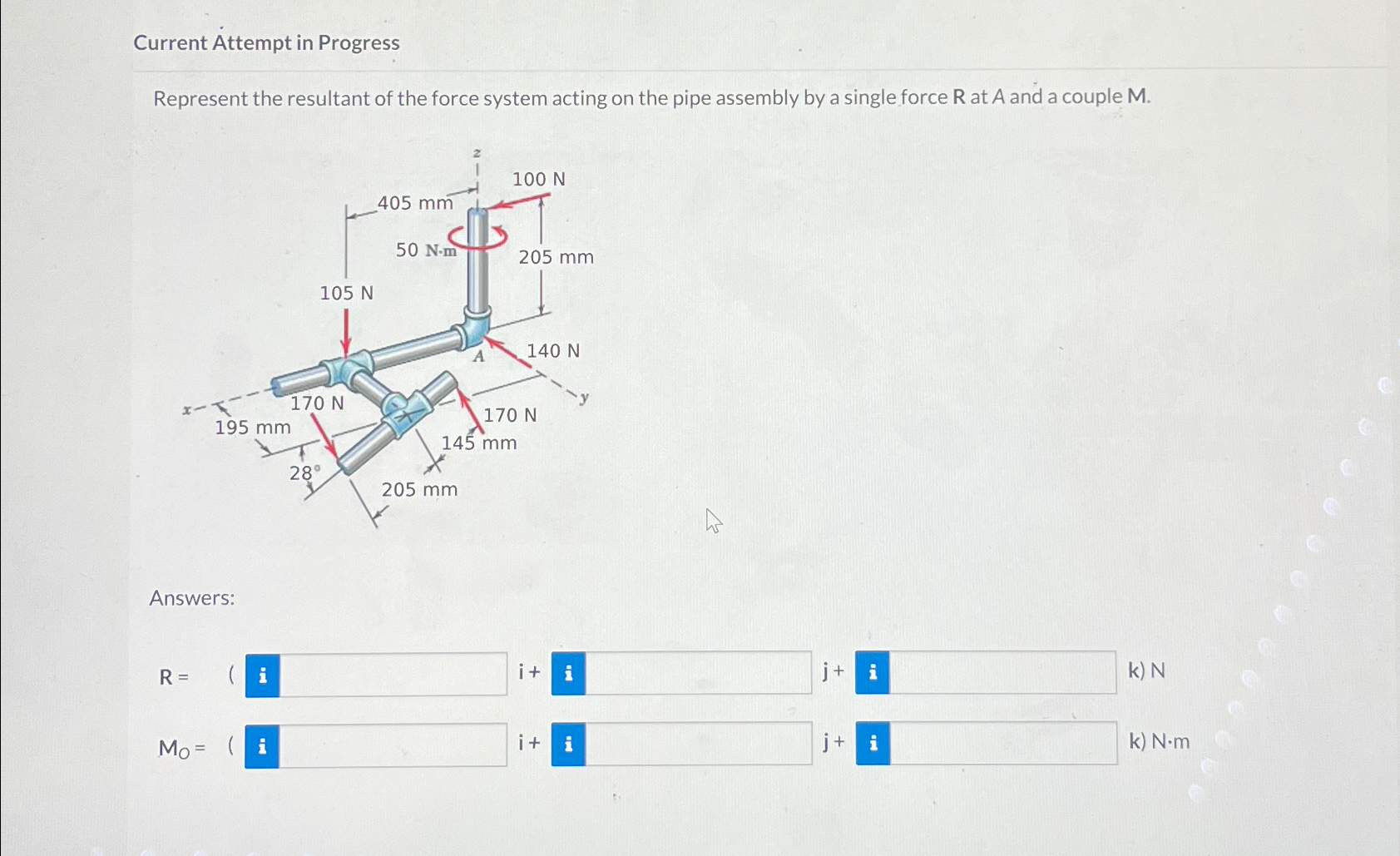 Current Attempt in ProgressRepresent the resultant of | Chegg.com