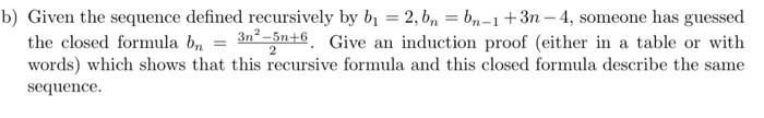 Solved p) Given the sequence defined recursively by | Chegg.com
