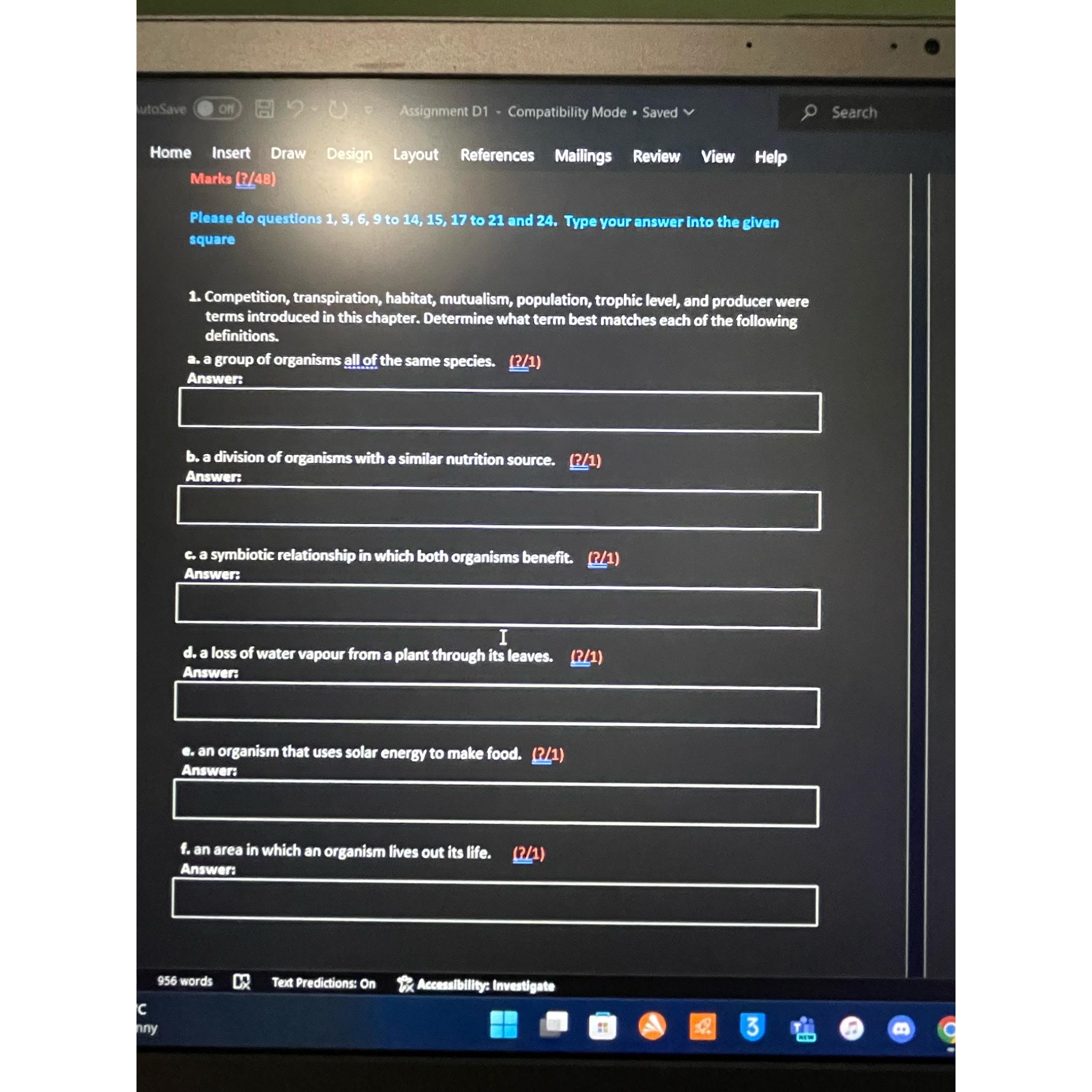 Solved utosaveor함19Assignment DCompatibility Mode | Chegg.com