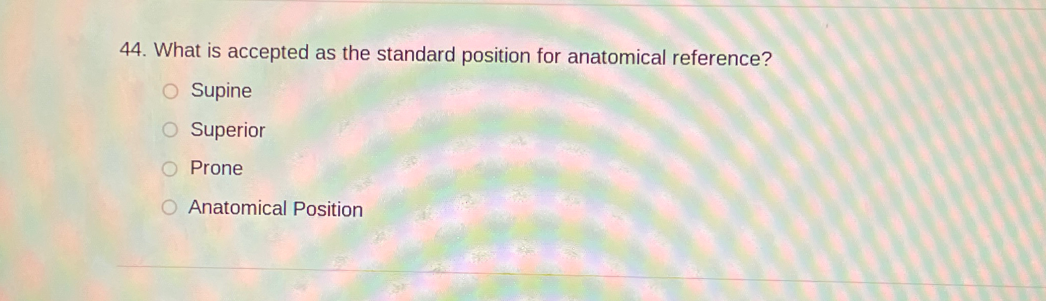 Solved What is accepted as the standard position for | Chegg.com